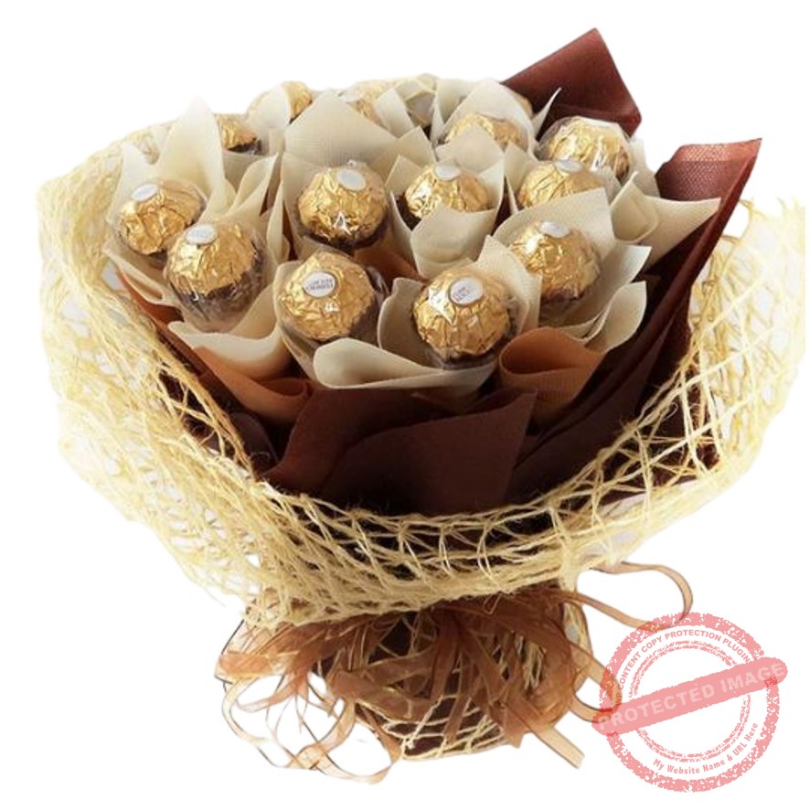 HBC-102 Appetizing Ferrero Rocher Bouquet - Little Flower Hut #1 ...