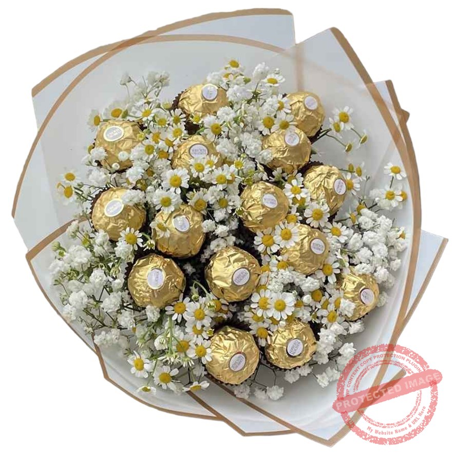 HBC-121 Ambrosial Ferrero Rocher Bouquet - Little Flower Hut #1 ...