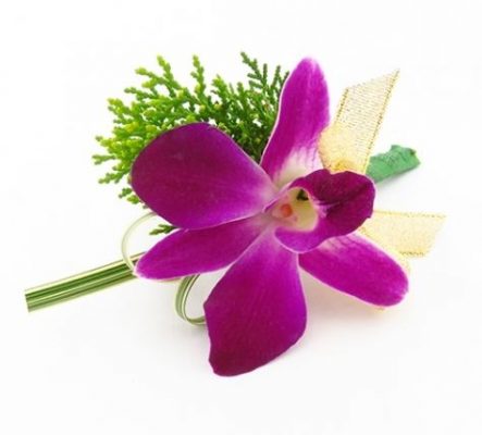 WC-02 Single Purple Dendro Orchid Corsage - Little Flower Hut #1 ...