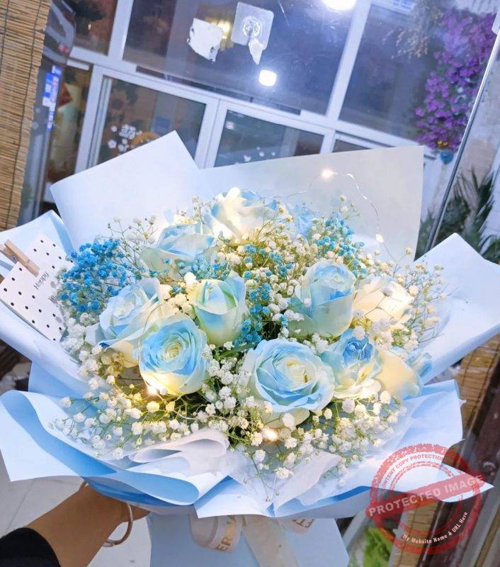 Large Blue Rose Bouquet - Amazing Blue Roses Delivery is Available Now