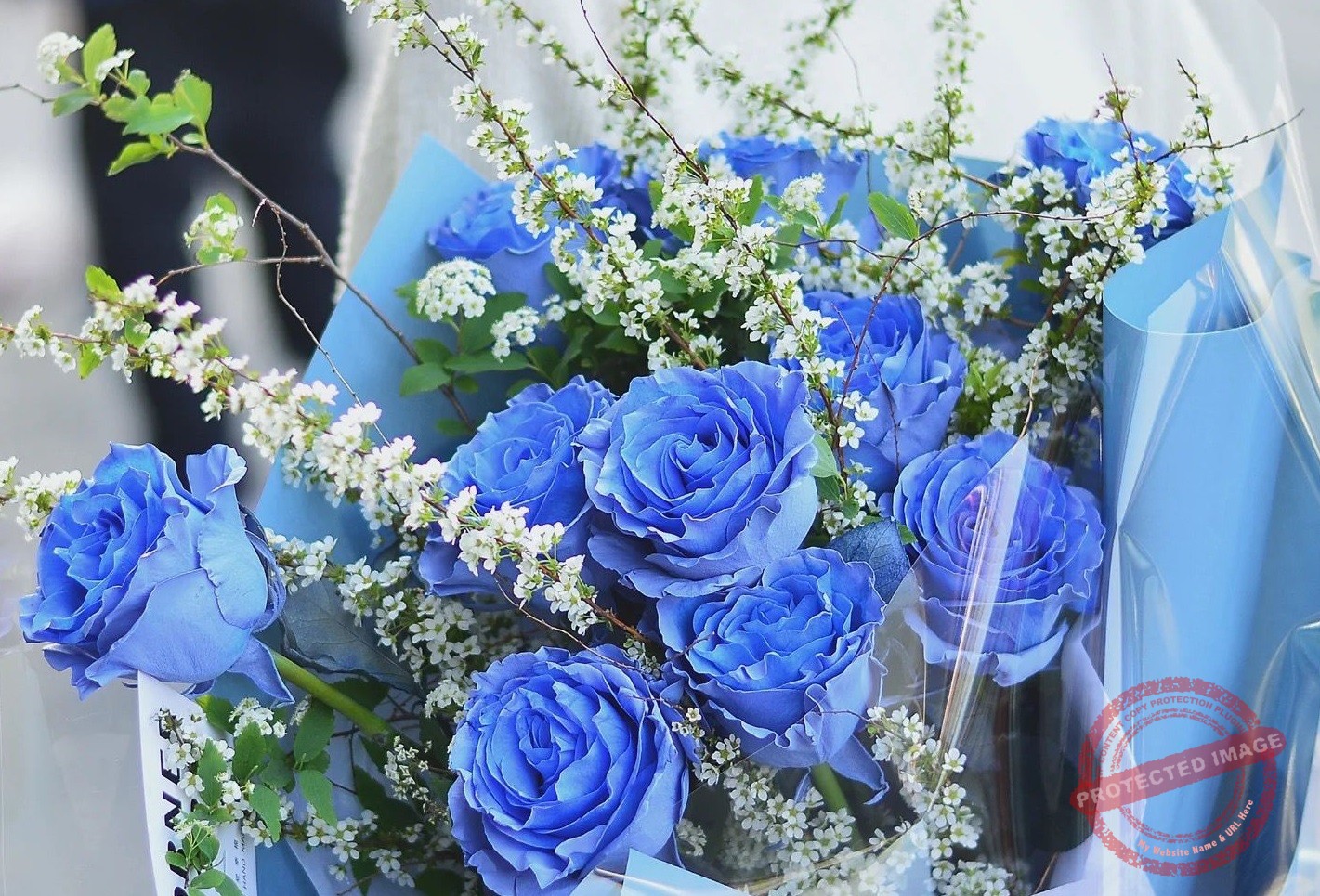 Large Blue Rose Bouquet - Amazing Blue Roses Delivery is Available Now