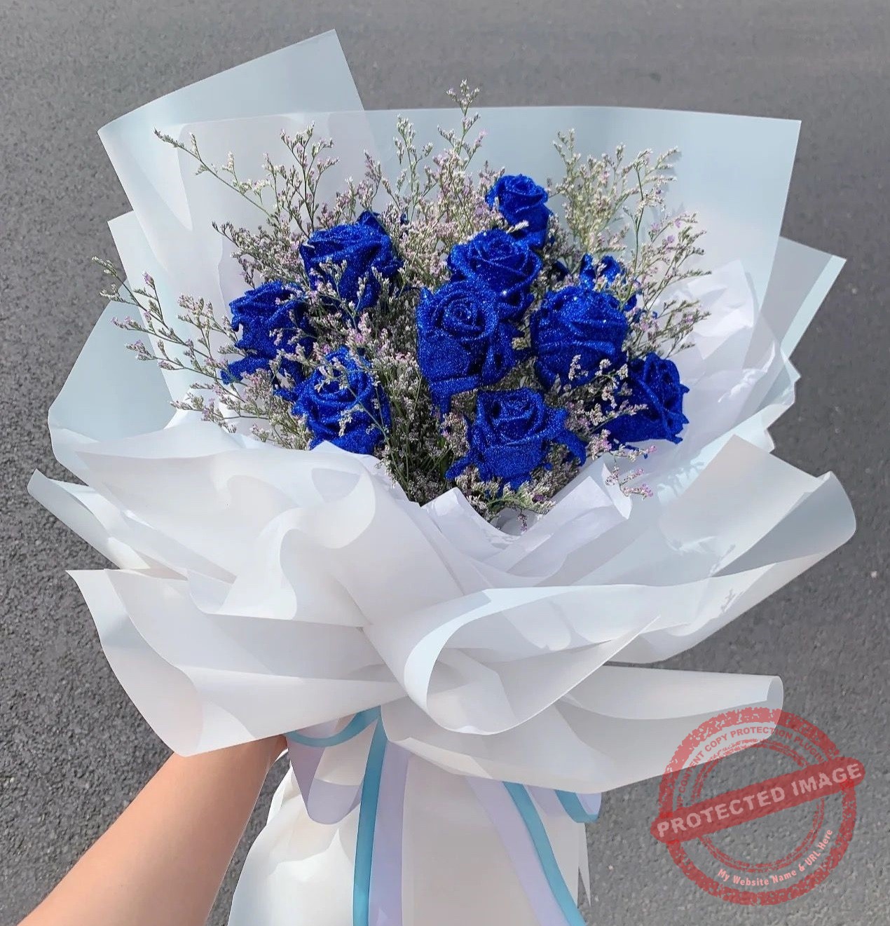 Large Blue Rose Bouquet - Amazing Blue Roses Delivery is Available Now