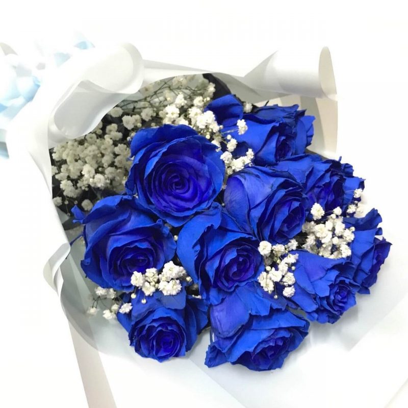Large Blue Rose Bouquet - Amazing Blue Roses Delivery is Available Now