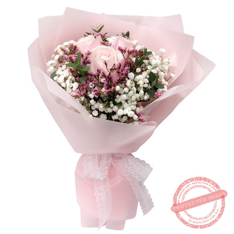 KH-106 Lightly Rose Bouquet - Little Flower Hut #1 Singapore Online Florist