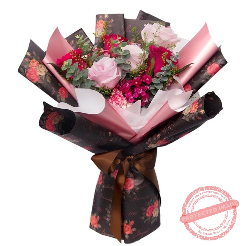 KH-112 Shanghai Rose Bouquet - Little Flower Hut #1 Singapore Online ...
