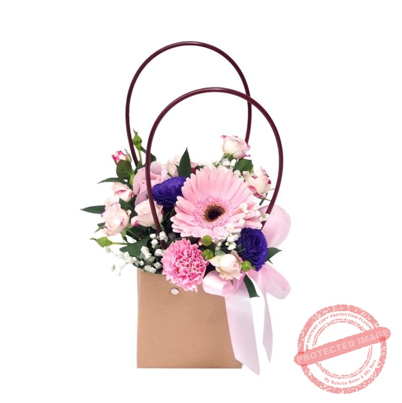 FB-11 Pastel Flower Bag - Little Flower Hut #1 Singapore Online Florist
