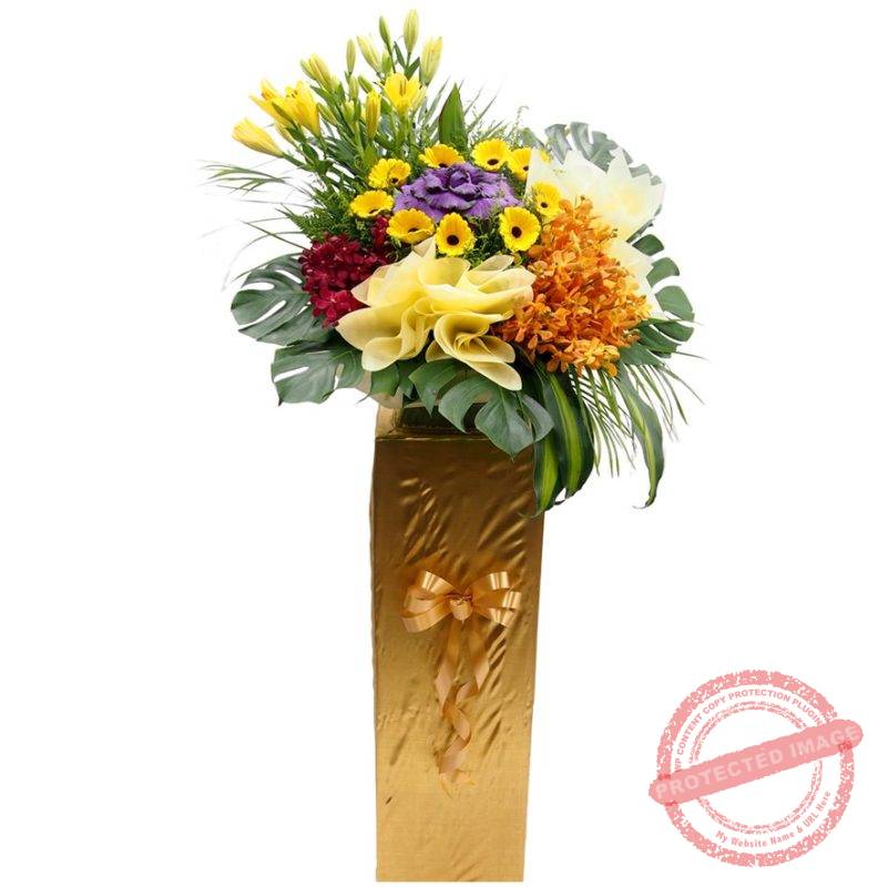 OP-157 Congratulatory Flower Stand - Inspiring - Little Flower Hut #1 ...
